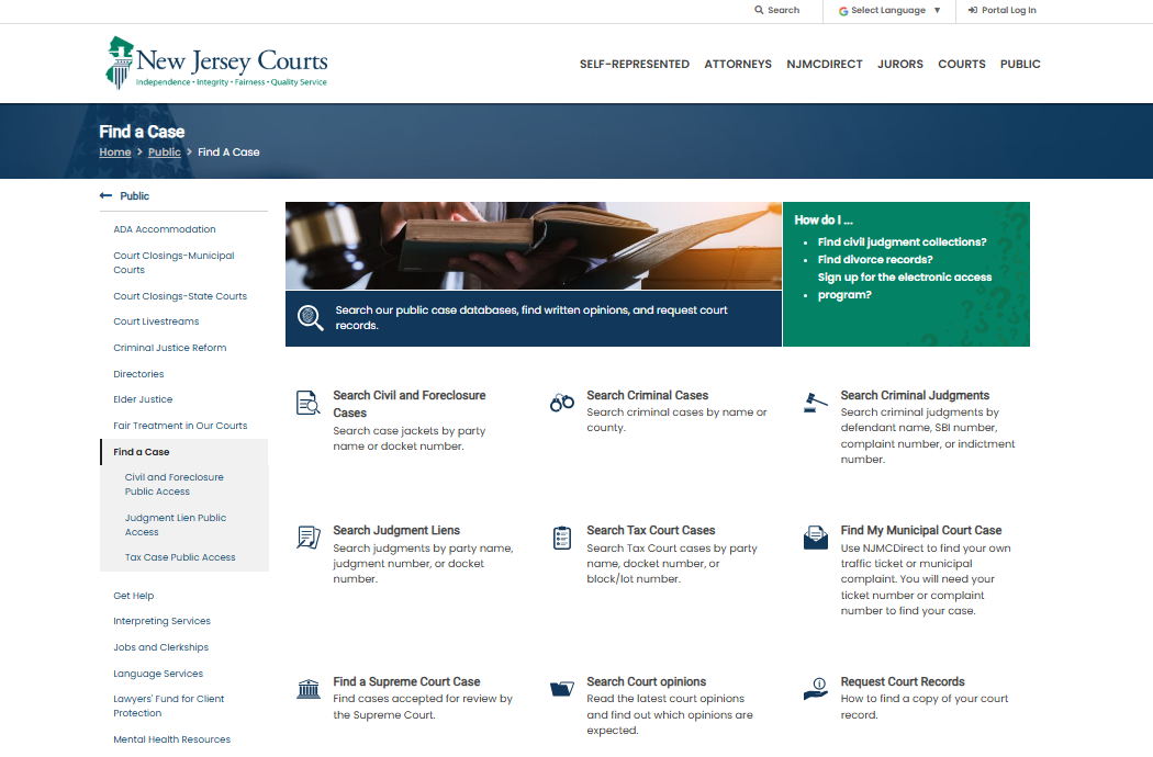 Monmouth County Court Case Search - Monmouth County Court